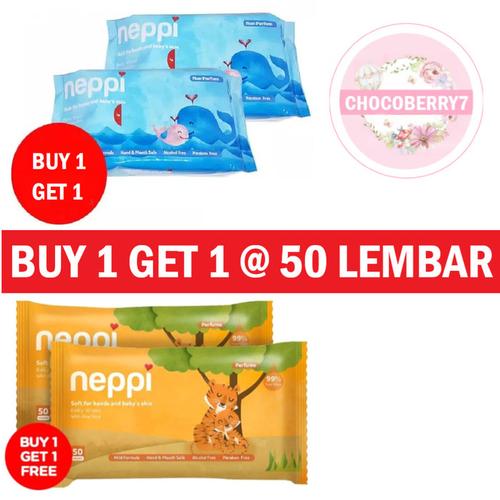 Jual Neppi Baby Wipes 50s [BUY 1 GET 1] - Tissue Basah Bayi 50 lembar ...