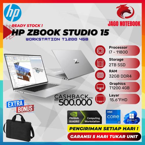 Promo HP ZBOOK Studio G8 Workstation RTX T1200 4GB I7 11800 32GB 1TB W11Pro - 16GB/512SSD, NON ...