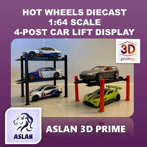 Jual HOT WHEELS DIECAST 1:64 SCALE 4-POST CAR LIFT DISPLAY 3D Print ...