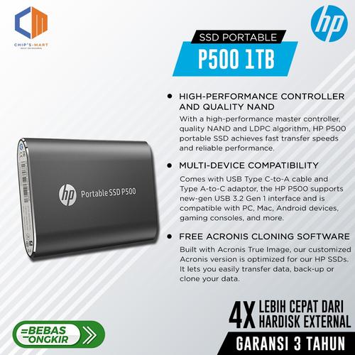 Jual HP SSD p500 1TB / portable / external / original / garansi 3 tahun ...