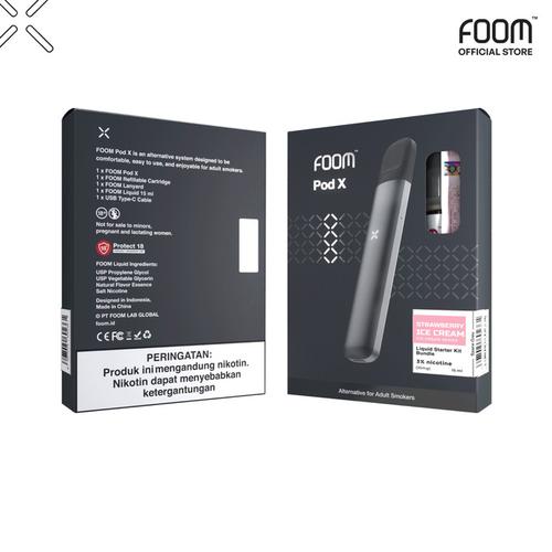 Promo POD X SPACE GRAY BUNDLING LIQUID FOOM - Strawberry Ice Cream (15 ...
