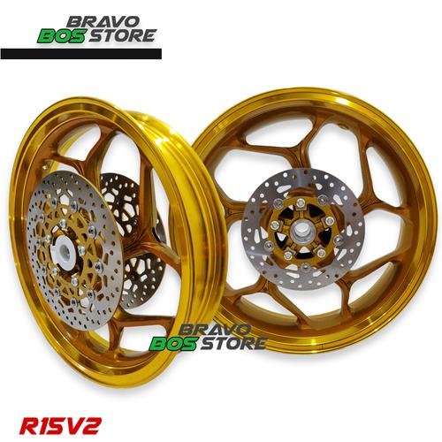 Jual Velg axio R15 v2 dd tapak lebar double disc triple disc - Kuning ...