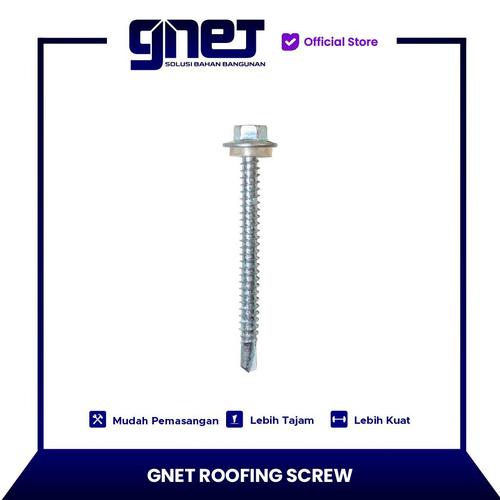 Jual GNET Roofing Screw | Skrup Atap Baja Ringan Anti Bocor - 5,5 X 60 ...
