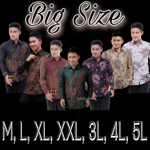 Jual Kemeja batik cowok lengan panjang, big size M-5L Batik Pekalongan - Phoenix Navy, M: LD ...