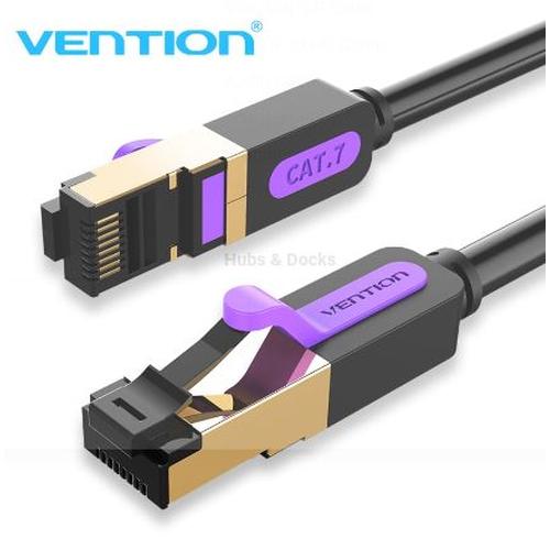 Jual Vention ICD Lan Cable Cat7 Ethernet Gigabit 10 Gbps SFTP Black ...