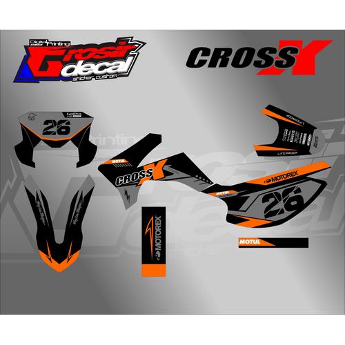 Jual Sticker Decal Viar Cross X 150/200 GT full body free custum desain ...