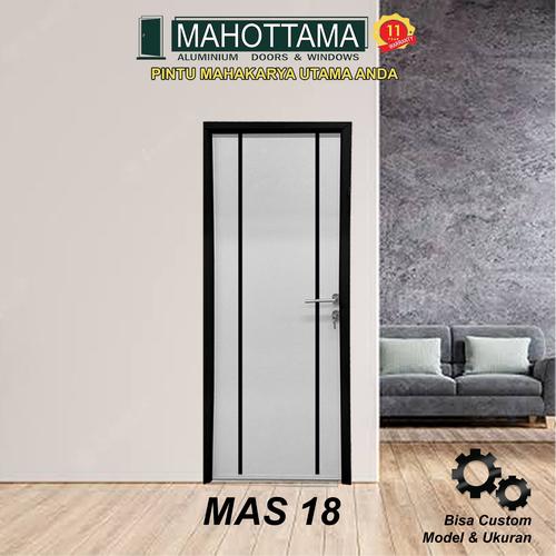 Jual Mahottama pintu aluminium MAS18 80x200cm Emboss - Brown, Kiri(Left ...