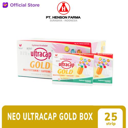 Promo NEO ULTRACAP GOLD BOX Suplemen Kesehatan Multivitamin Caffein ...