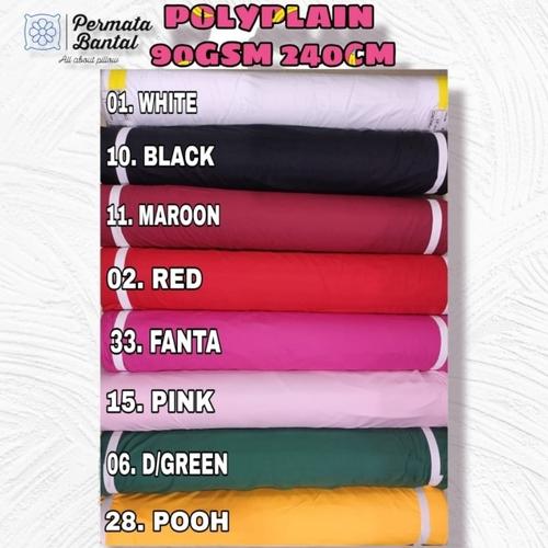 Jual Kain Katun Poly Micro Bahan Sprei Polos 1 Meter Lebar 240cm ...