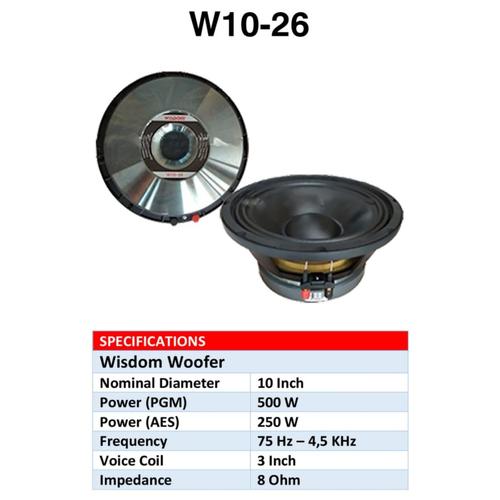 Jual Speaker Komponen Wisdom W10 26 W1026 W10-26 10inch - Jakarta Utara ...