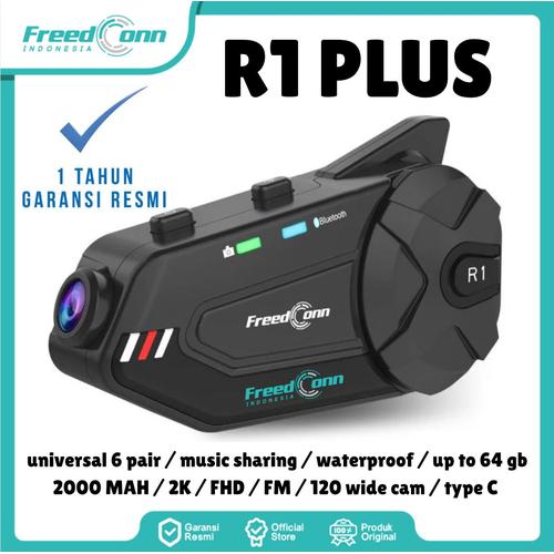 Jual INTERCOM FREEDCONN R1 PLUS BLUETOOTH HELM CAMERA FHD 120 WIDE ...