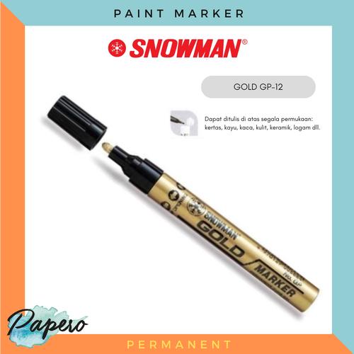 Jual Spidol Paint Marker Snowman / Permanent Gold Silver White - Gold ...