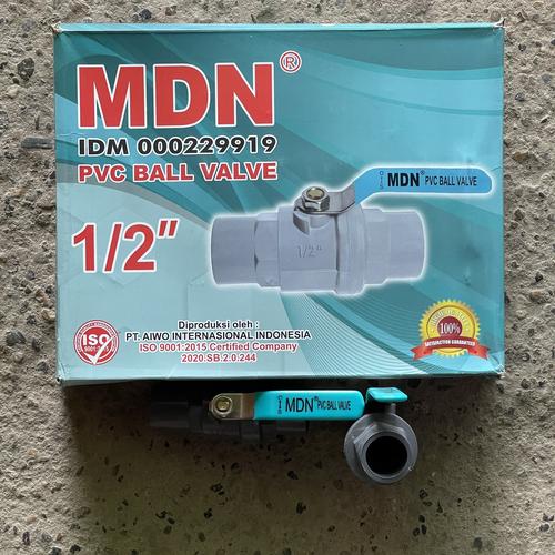 Jual Stop Kran Gagang Besi SS 1/2" PVC Ball Valve 1/2 in MDN - Kota Palembang - Suryabaja99 ...