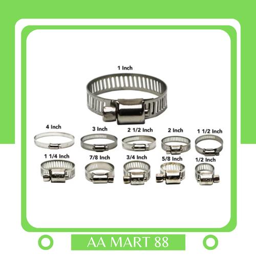 Jual Klem Selang / Klam Selang / Hose Clamp Ukuran 1/2 Sampai 10 - 1/2 ...
