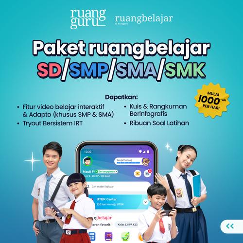 Jual ruangbelajar SD/SMP/SMA/SMK - SMA/SMK, 9 Bulan - Jakarta Timur - Ruangguru | Tokopedia