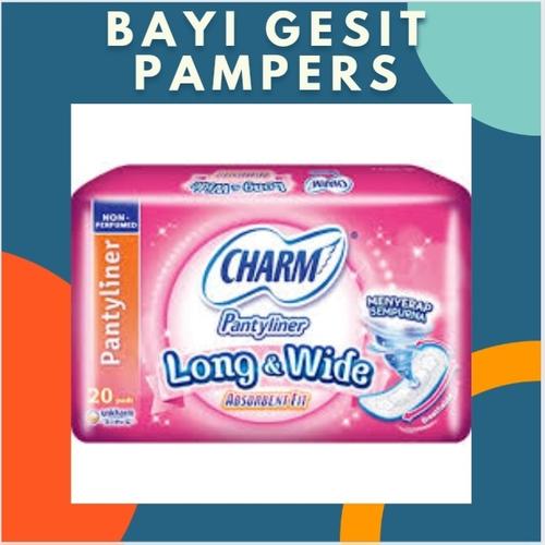 Jual Charm Pantyliner Long&Wide Absorbent Fit Breathable Isi 20 non ...