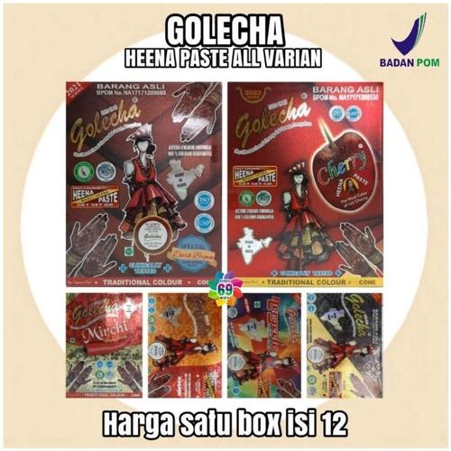 Jual Golecha Heena Paste Gold Series Bpom All Varian (Harga/Box ...