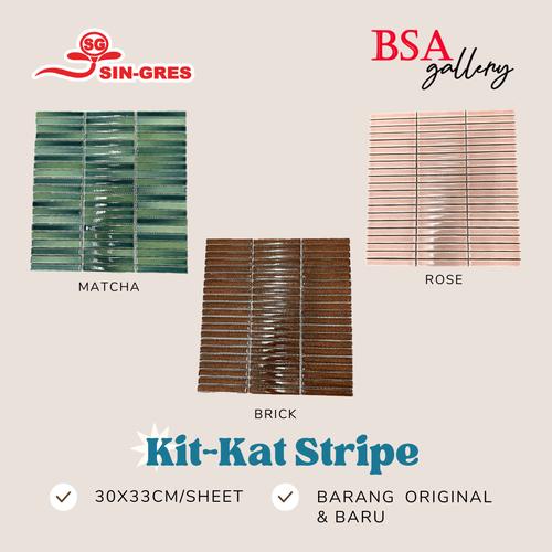 Jual MOSAIC TILE KITKAT BACKSPLASH / KERAMIK MOZAIK TILES GLOSSY ...