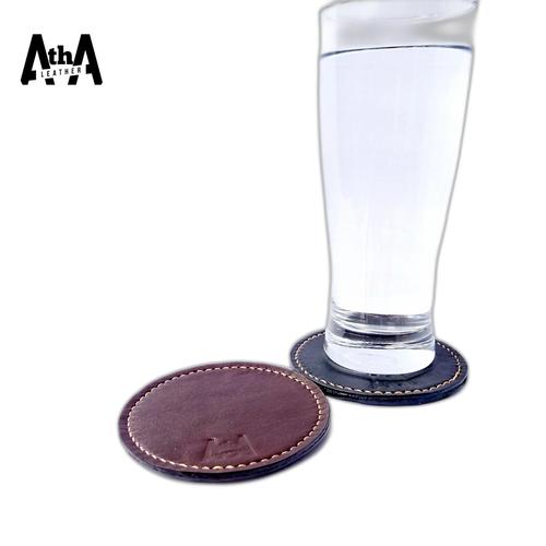 Jual coaster leather atau tatakan alas gelas dari kulit sapi asli ...
