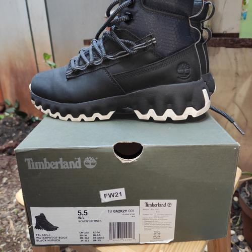 Jual Timberland Sepatu Boot Wanita Edge Waterproof Black Nubuck Ukuran ...