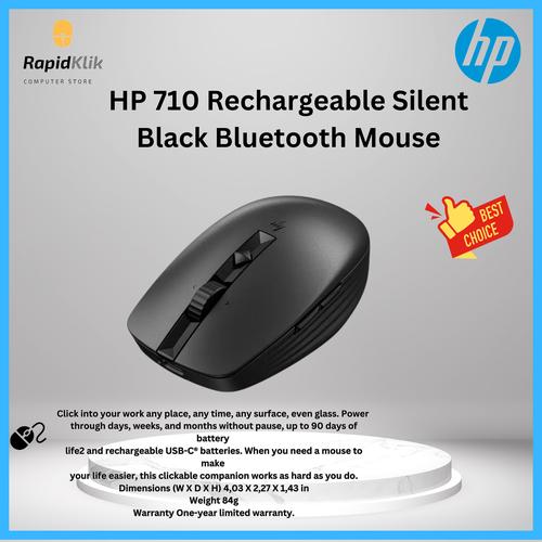 Jual HP 710 RECHARGEABLE SILENT BLACK BLUETHOOTH MOUSE - Jakarta Pusat ...