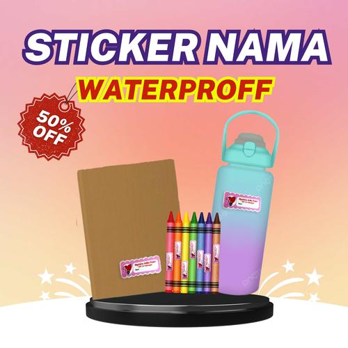 Jual Sticker Nama Buku | Sticker Nama Botol | Stickre Nama Sekolah ...