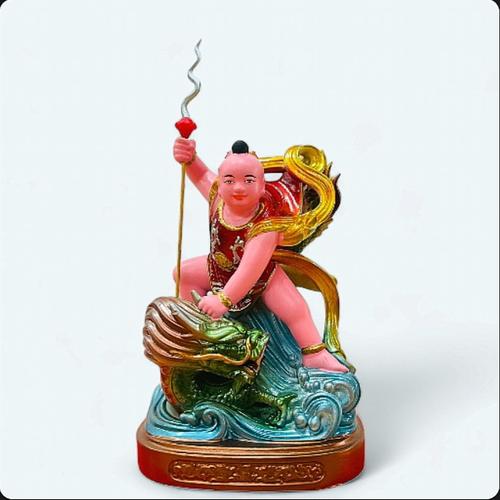 Jual patung dewa nezha nacha naca taklukan naga uk 4 inch fiber new ...