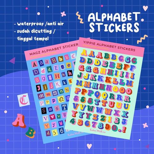 Jual Stiker Alphabet Huruf Abjad Sticker Label Waterproof - Yippie ...