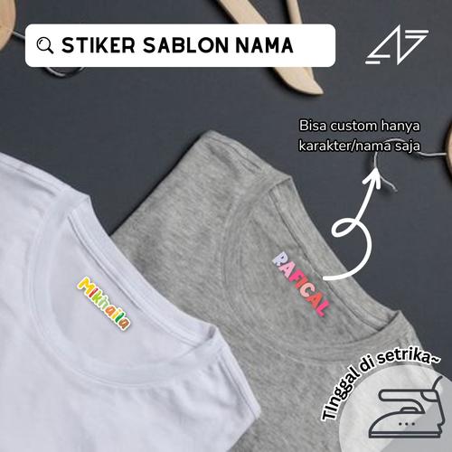 Jual Stiker Label Nama untuk Baju STICKER IRON-ON (PRESS SETRIKA ...