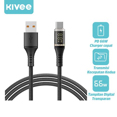 Jual KIVEE Kabel Data Charging USB Type C 3.1A Fast Charge Tampilan ...