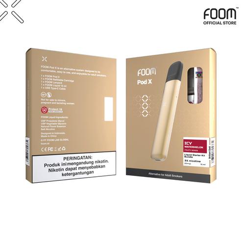 Jual POD X BUNDLING LIQUID FOOM (BRILLIANT GOLD ICY WATERMELON 15ML ...