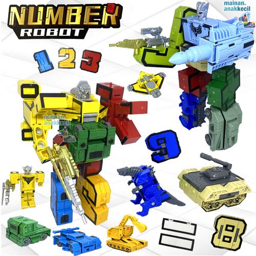 Jual Mainan Anak Robot Angka Number Transformer Math Toys Bongkar ...