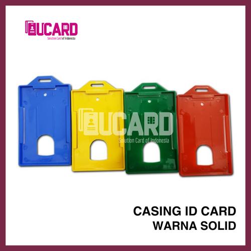 Jual CASING ID CARD HOLDER WARNA SOLID CASE KARTU ID CARD - Putih ...