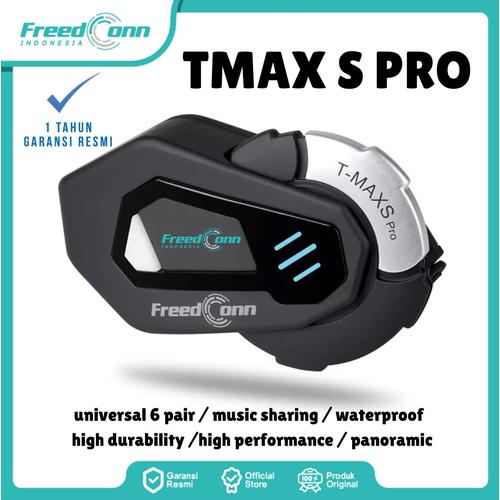 Jual INTERCOM FREEDCONN TMAX S PRO BLUETOOTH HELM MUSIC SHARING ...