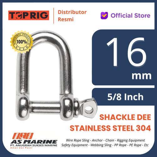 Jual Shackle D / Segel Dee Stainless Steel SS 304 16 mm 5/8 Inch TOPRIG ...