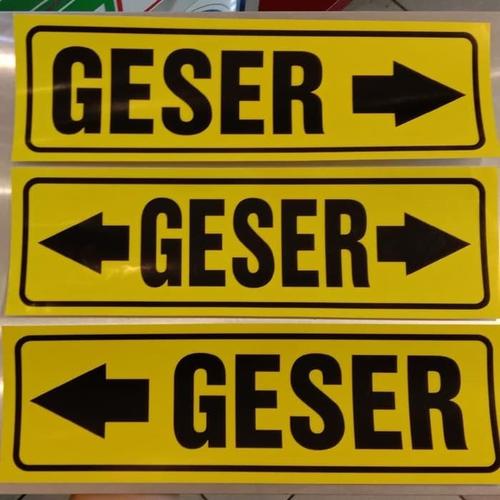 Jual sign label PINTU GESER KANAN KIRI 30X10cm sticker - Jakarta Barat ...