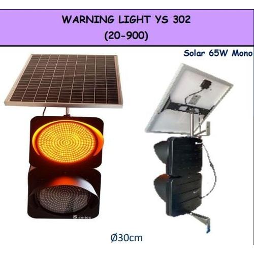 Jual Lampu Led Traffic Light Warning Light + Solar 2 Mata Kuning YS302 ...