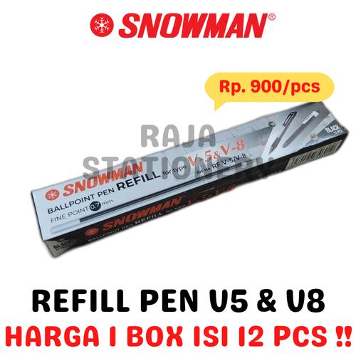 Promo SNOWMAN PEN V8 REFILL ISI ULANG PEN SNOWMAN V5 BOLPEN BALLPEN ...
