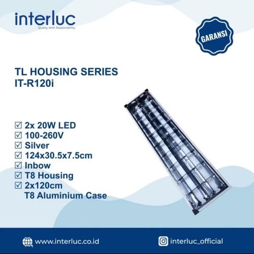 Jual TL Housing T8 Interluc 2x20W Led Kap RM 2 x 20 Watt Inbow IB ...