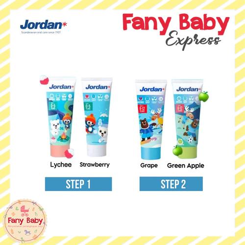 Jual JORDAN ORAL GEL KIDS TOOTHPASTE 75GR STEP 1 / 2 - STEP1-STRAWBERY ...