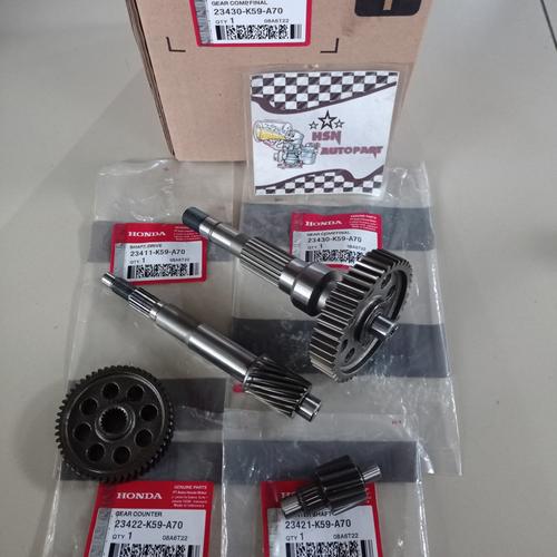 Jual Gigi Rasio Set Gear Gardan Set K59 Honda Vario 150 Old New VCX 150 ...