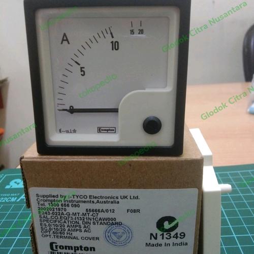 Jual Crompton AC Ampere Meter Direct 0-10A 72X72 - Jakarta Barat ...