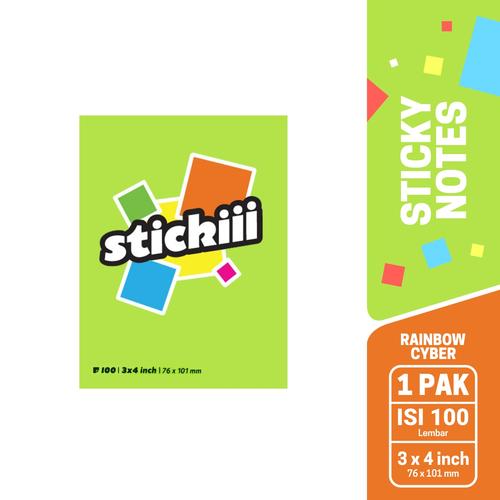 Jual Stickii Sticky Notes Rainbow Cyber - STI SNTIT 820 S - Kota Bogor ...