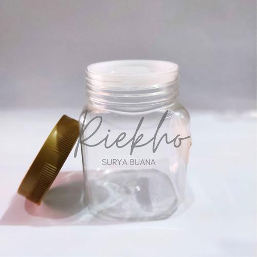 Jual [25 PCS] JAR KOTAK 200 ML Botol Plastik / Toples (botol+plug+tutup ...