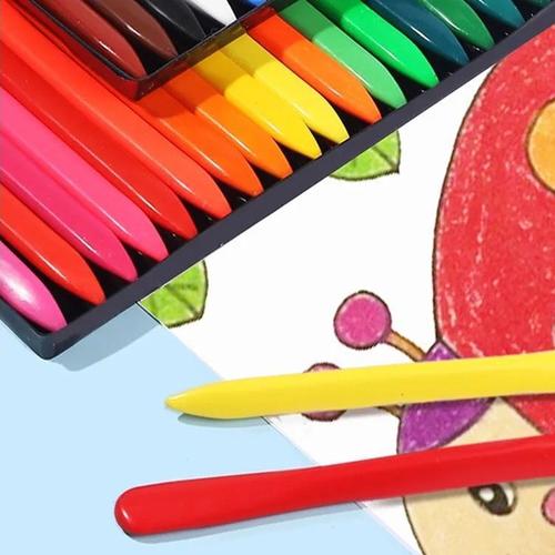 Jual Crayon Lab Non Toxic Krayon Triangular Crayon Plastik Anti Kotor ...