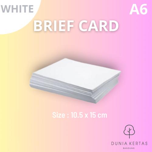 Jual Kertas brief card BC Manila putih A6 kartu ucapan greeting card ...