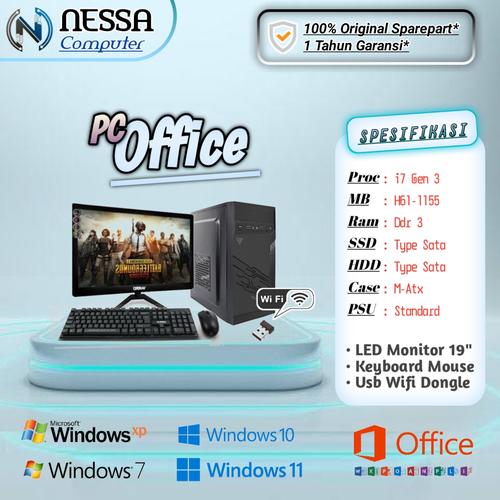 Promo Komputer / PC Rakitan Standard Core i7 Gen 3 - For Admin dan Office - PC Fullset, 8/256 ...