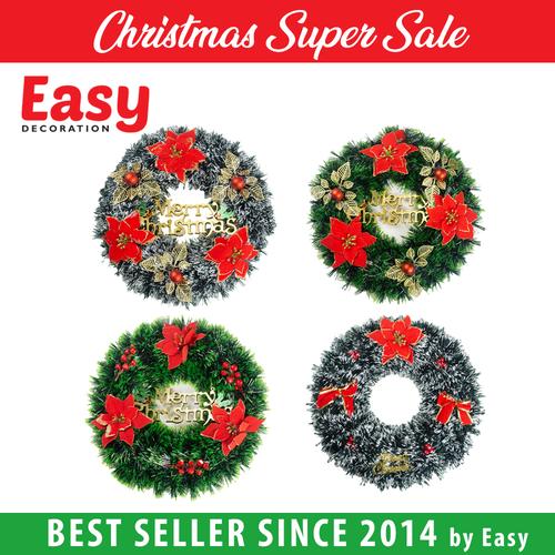 Jual Krans Natal Hiasan Natal Wreath Slinger Easy Decoration - Jakarta ...