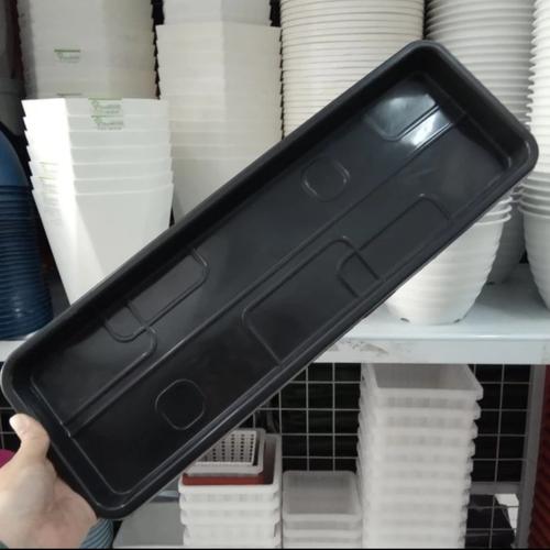 Jual Alas tatakan pot plastik 50 cm Hitam dan Putih panjang, alas pot ...