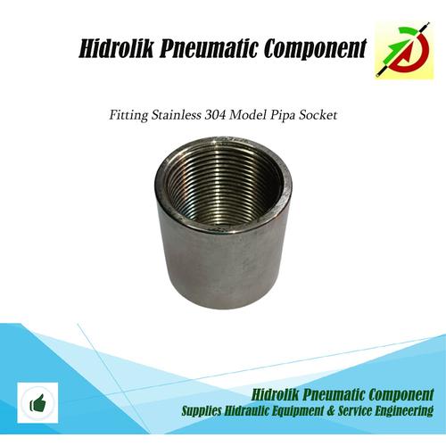 Jual Fitting Stainless pipa socket 1" FEMALE / neple model pipa socket ...